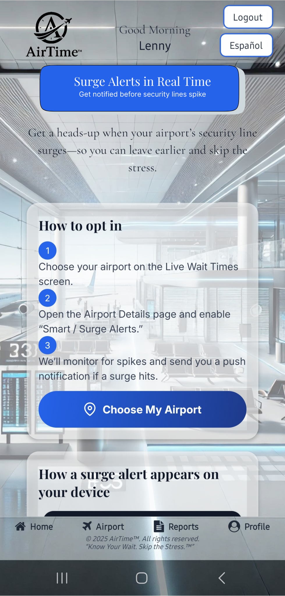 AirTime™ – Know Your Wait